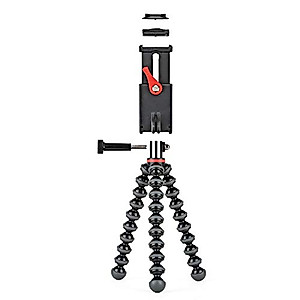 Joby GripTight Smartphone/Action Camera Flexible Tripod Stand Kit, Black/Charcoal, 10 Oz (JB01515)