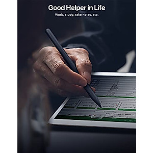 iPad Pencil 2nd Generation with Magnetic Wireless Charging, Same as Apple Pencil 2nd Gen ,Stylus Pen Compatible with iPad Pro 11 in 1/2/3/4, iPad Pro 12.9 in 3/4/5/6, iPad Air 4/5, iPad Mini 6-Black