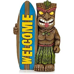 VP Home Triple Tiki Totem Solar Powered LED Outdoor Decor Garden Light