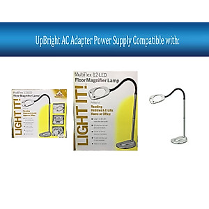 UpBright 4V - 5V AC/DC Adapter Compatible with Fulcrum 20072-401 20072401 Light IT! MultiFlex 12-LED Floor Magnifier Lamp MKS-0400400 MKS0400400 4VDC 400mA DC4V 0.4A 4.0V - 5.0V Power Supply Charger