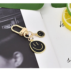 HOSBY 3 Pcs Smile Expression Keychains for Women, Bag Charms Key Chain Car Key Ring Pendant for Purse, Handbag Bag, Earphone Case Decoration Accessories