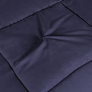 SUPERIOR Down Alternative All Season Comforter - Medium Fill Weight, Perfect for Winter and Summer - Bedding for Bed, Delicate and Soft Quilt, Bedding Duvet Inserts & Bed Sets, Twin/Twin XL, Navy Blue
