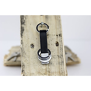 Troika Twister Black Leather Keyring (KRG649LE)