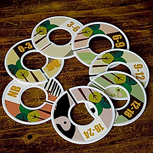 Baby Nest Designs Closet Dividers for Baby Clothes, 7X Unisex Baby Clothing Size Age Dividers from Newborn Infant to 24 Months,Closet Organizer, Nursery Decor & Baby Gift (Animal)
