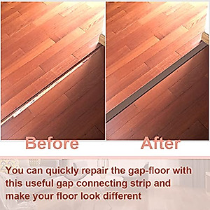 Floor Transition Strip Rubber Threshold Strip Floor Cover Strips Self Adhesive Vinyl Floor Flat Divider Strip Carpet to Tile Transition Strip Carpet Trim (3.28Feet, Brown)