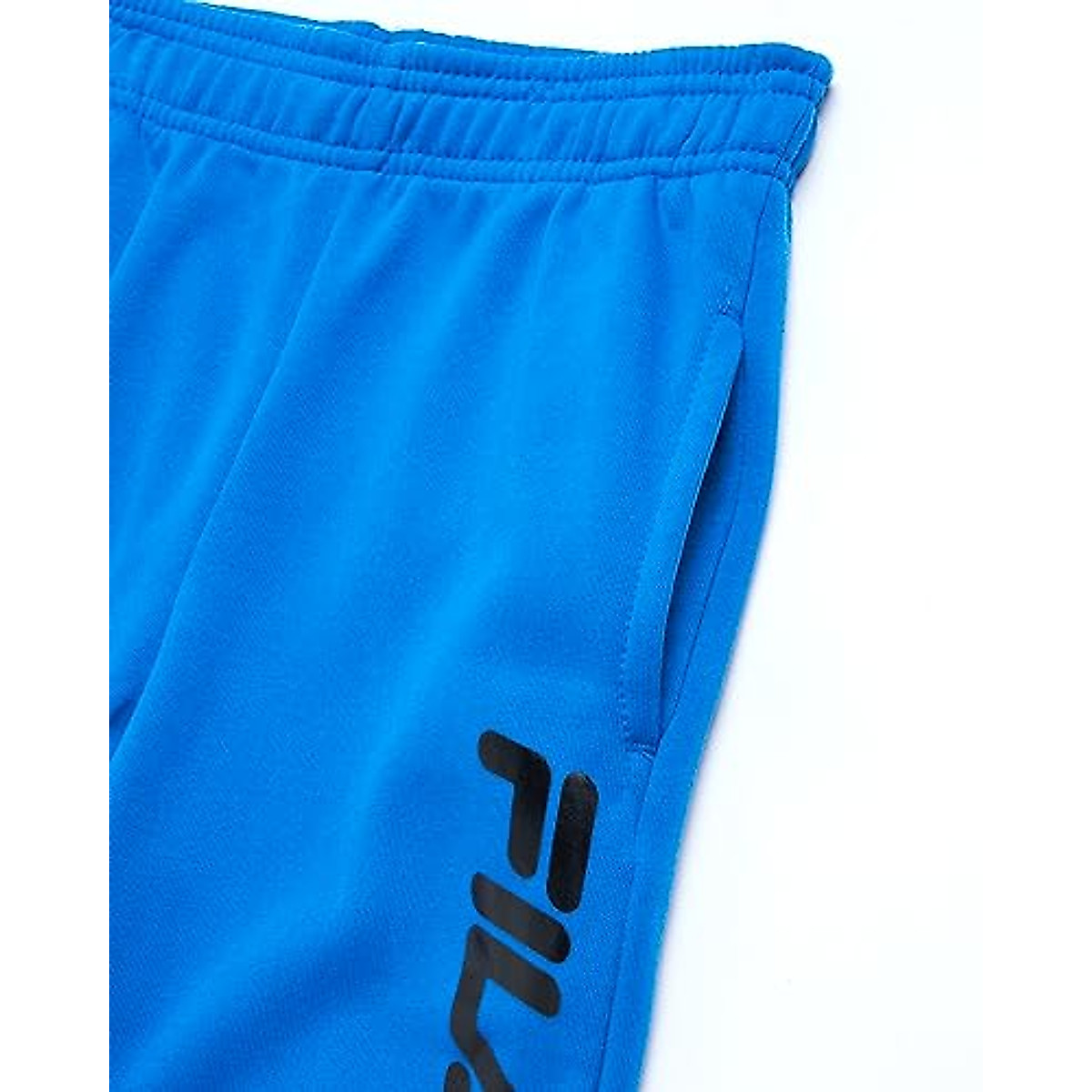Fila Boys Active Sweatpants - 2 Pack Athletic Performance Fleece Jogger Sweatpants - Activewear Pants for Boys, S-XL, Size Medium, Prince Blue/Black
