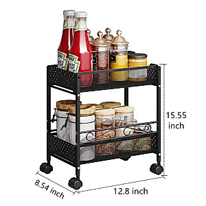 Lexza Pull Out Organizer with 2 Tier Sliding Storage Baskets, Under/Over the Sink Organizers and Storage for Kitchen Bathroom -Idea Home Gift