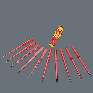 Wera - 5003470001 KK VDE 60i/7 Insulated Interchangeable Blade Pouch Set (SLOT/PH), 7 Piece