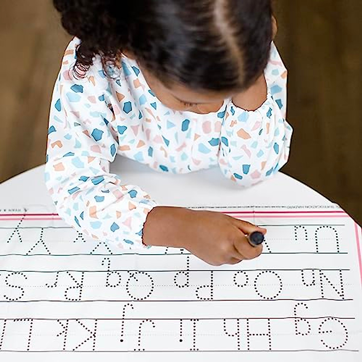 Ryan & Rose Cutie Mats Disposable Placemats For Baby, Toddlers & Kids Extra Coverage (13" X 21") 30 Pack (3 Designs) Stick To Table Easy Clean Up For Food & Toys Dry Erase Tracing Writing (EDU Tracer)