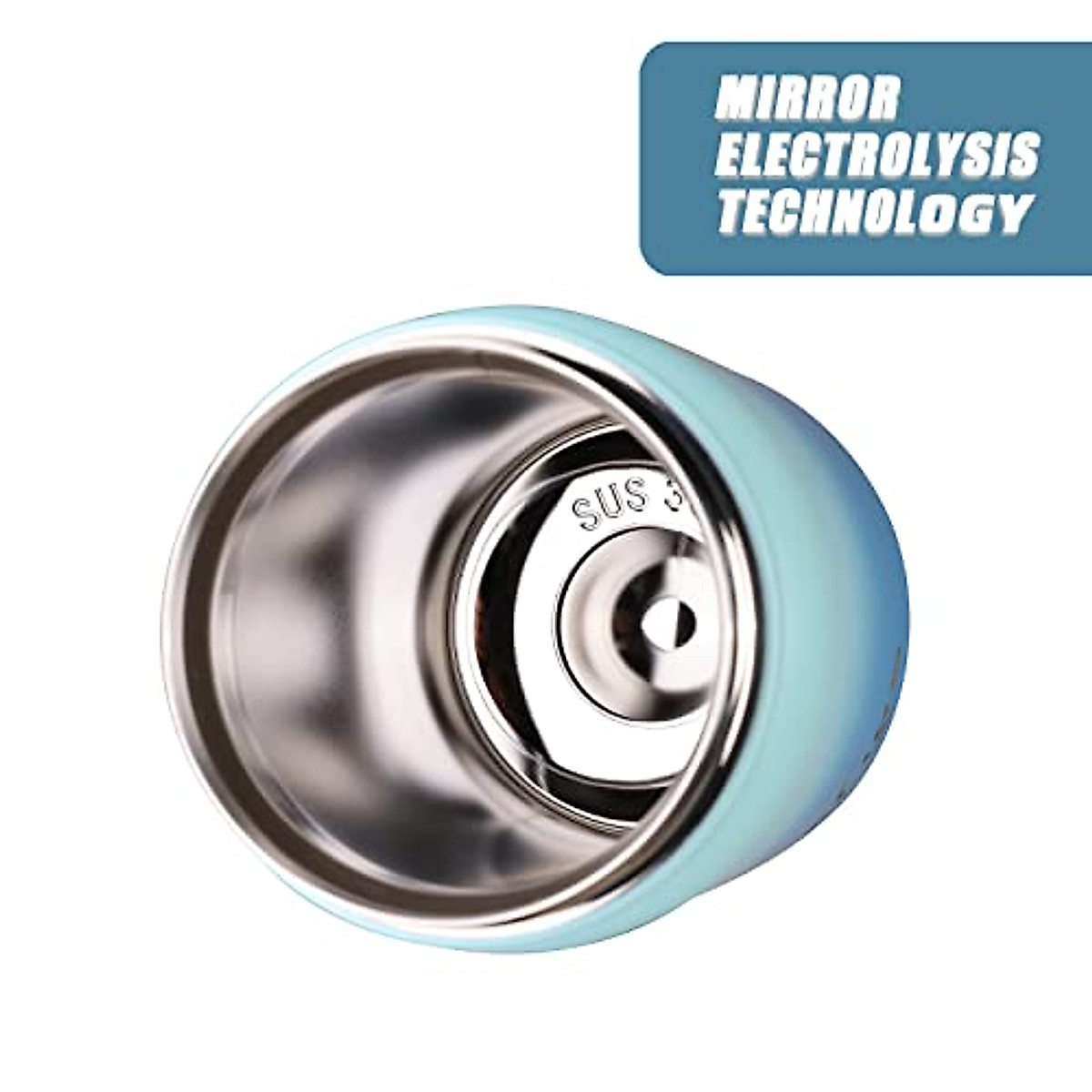 ZLINS Insulated Cup with Straw and Lid with Ice Cube Tray, Iced Coffee Drinking Mug, Reusable Stainless Steel Travel Tumbler, Double Wall Vacuum for Smoothie 14 OZ(Blue/Pink Set)