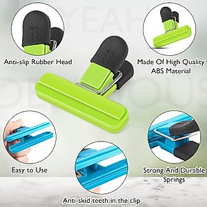 FINDMAG 8Pack Chip Clips, Food Bag Clips, Kitchen Sealing Clips, Bag Clips for Fridge, Bread, Food, Storage Packages, Snack Bags, Photos – Chip Bag Clips for Home, Office, School