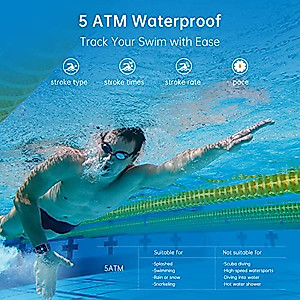 UMIDIGI Smart Watch for Android Phones Compatible with Samsung iPhone,Health and Fitness Tracker,19 Sport Modes,Built-in-GPS, Blood Oxygen(SpO2) Monitoring, 1.7" Touch Screen,Sleeping tracking-Uwatch5