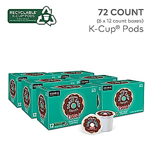 The Original Donut Shop Dark, Single-Serve Keurig K-Cup Pods, Dark Roast Coffee, 12 Count (Pack of 6)
