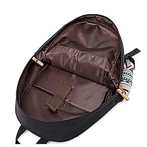 Swacort Backpack For Women Casual Lightweight Canvas Backpacks Travel Daykpack Cute Fashion Shoulder Carry-on Bookbag Black Daykpack