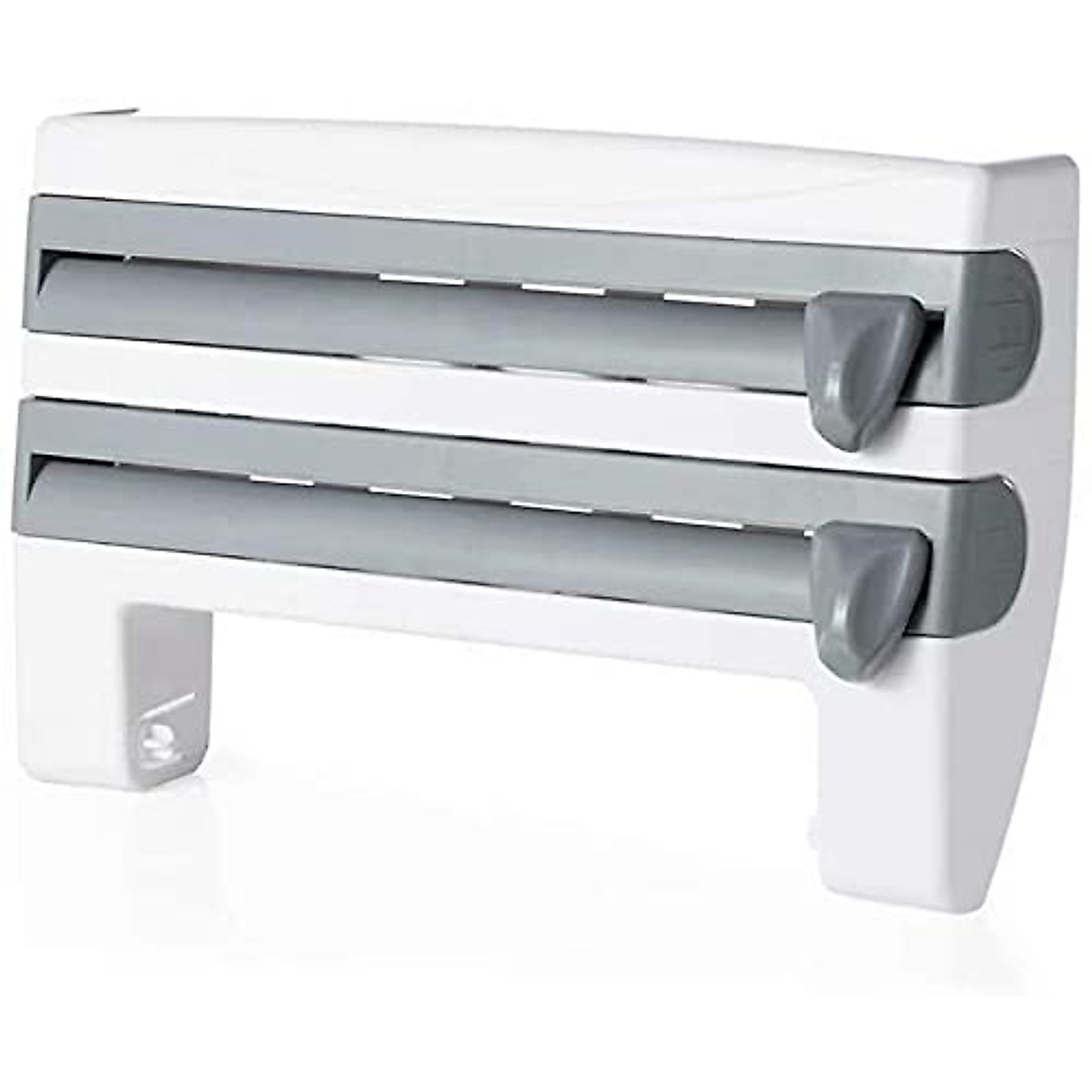 Multifunctional Storage Cutting Rack,4-in-1 Wall-Mount Sauce Bottle Storage Holder, Multi-Function Kitchen Plastic Wrap Cling Film Foil Dispenser with Spice Rack, Household Kitchen Tool Rack