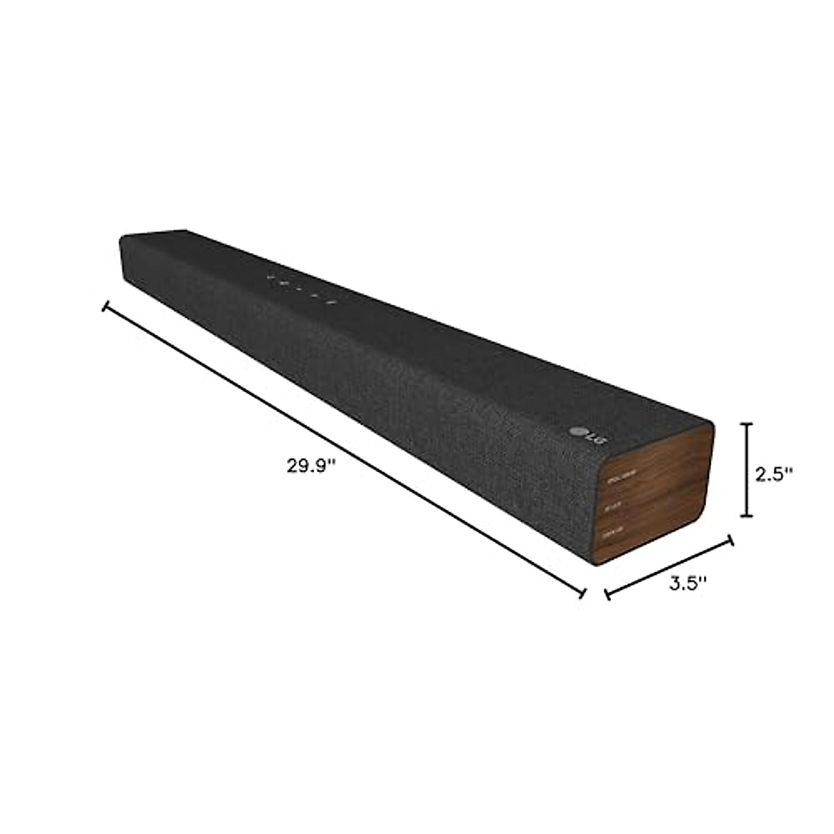 LG SP2 2.1 Channel 100W Sound Bar with Built-in Subwoofer in Fabric Wrapped Design – Black (Renewed)