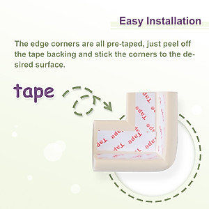 (16 Pack) Foam Corner Guard, Baby Proofing Table Edge Corner Protector, Furniture Bumper Guards for Kids, Home Safety, Pre-Taped Soft NBR Rubber Foam, Black