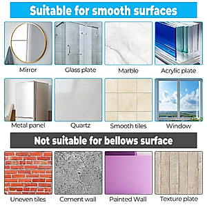 Qianyu 15 Pcs Strong Adhesive Shower Hooks Shower Caddy Adhesive Replacement Transparent No Drilling Caddy Stick Pads Waterproof Shower Shelves Hooks for Bathroom Storage Soap Holder Kitchen Racks