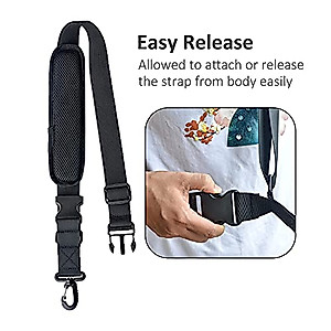 AKUATUZ Trimmer Strap for Weed Eater Shoulder Strap Easy Release Brush Cutter Harness Compatible with EGO String Trimmer, Leaf Blower