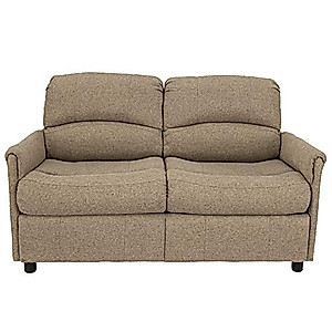 RecPro 60" RV Hide A Bed Loveseat | RV Sleeper Sofa | Cloth | Memory Foam Mattress | Pull Out Couch | RV Furniture | RV Love Seat | RV Couch | RV Living Room Furniture (Oatmeal)