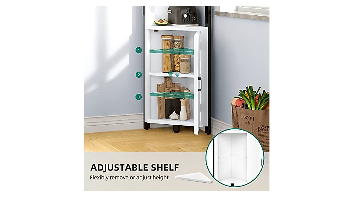 YITAHOME 5-Tier Corner Bookshelf for Stylish Storage