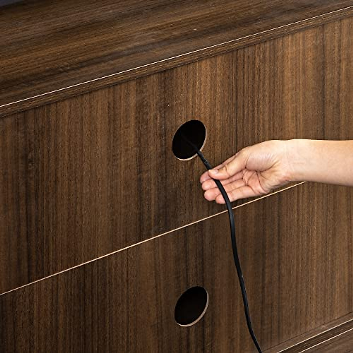 ZINUS Bennett TV Stand for TVs up to 65”, Farmhouse Style Entertainment Center, TV Stand with Storage, Living Room or Bedroom Furniture, Brown