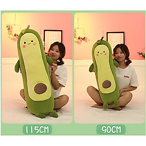 OPHRBU Cute Avocado Stuffed Plush Soft Hugging Pillow Toy，Plush Toy Doll Sleeping Pillow Doll Doll for Ideal Gift for Birthday, Valentine's Day, Christmas (27.5")