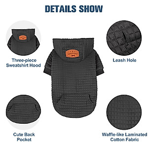 BEAUTYZOO Dog Hoodie for Small Medium Large Dogs, Winter Fall Warm Dog Clothes for Puppy S M Sized Dogs Girl Boy, Dog Sweater Shirt Hoodies with Pocket Bulldog Pitbull Cat Clothing Coat