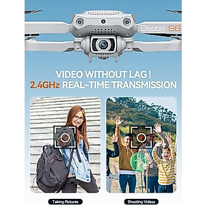 Drone with Camera for Adults - ROVPRO Dual Camera S60 RC Quadcopter with APP Control - Obstacle Avoidance, Waypoint Fly, Altitude Hold, Roll Mode, Headless Mode, 2 Batteries