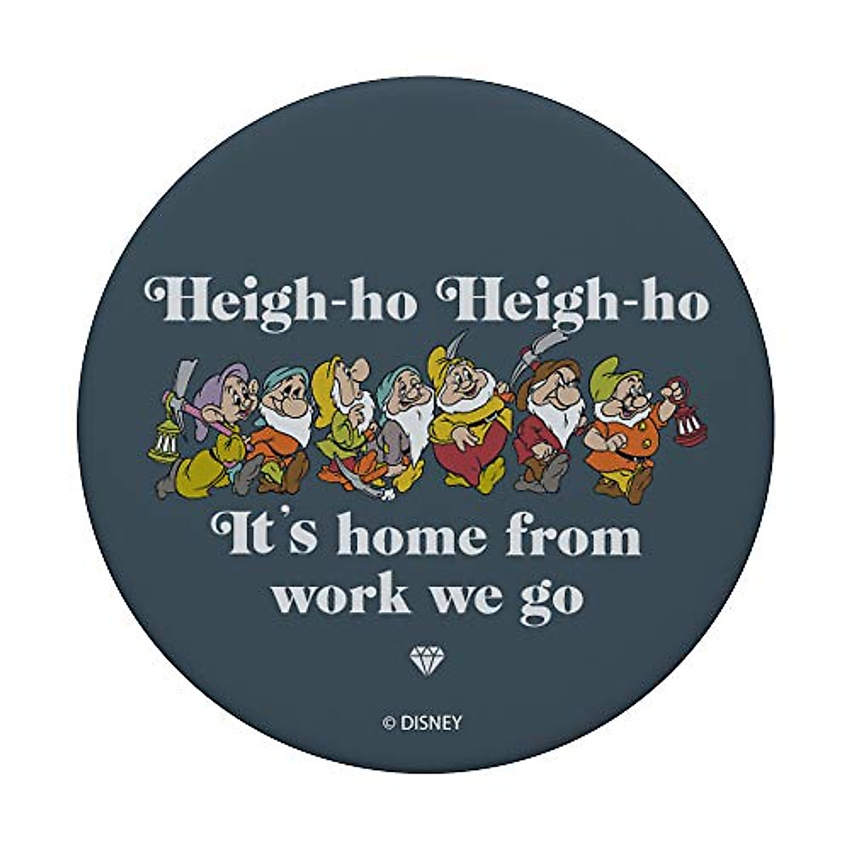 Disney Snow White Seven Dwarfs It's Home From Work We Go PopSockets PopGrip: Swappable Grip for Phones & Tablets