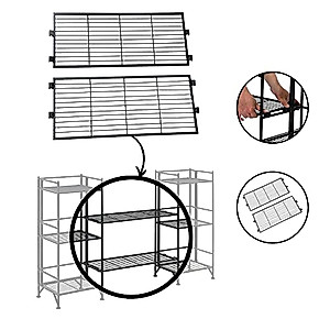 Convenience Concepts Xtra Storage Shelf Metal Extension Set of 2, Black