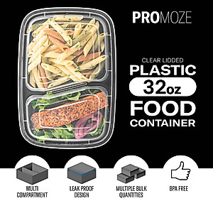 15-Pack Meal Prep Plastic Microwavable Food Containers meal prepping & Lids."{24 OZ.}" Black Rectangular Reusable Storage Lunch Boxes -BPA-free Food Grade- Freezer Dishwasher Safe -"PREMIUM QUALITY"