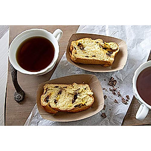 PaperMi Brown Paper Food Tray Disposable Kraft Hot Dog Tray, Paper Food Trays for Picnics, Carnivals, Camping - Food Serving Tray Holds Hot and Cold Food- USA Made (1Lb 100pc)