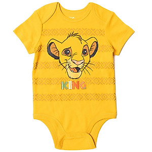 Disney Lion King Simba Infant Baby Boys 3 Piece Outfit Set: Cuddly Bodysuit Pants Hat orange/White 3-6 Months