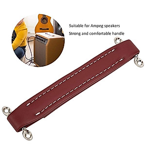 PU Leather Amplifier Handle, Rough Textured Embossed Guitar Speaker Handle for Guitar Amp