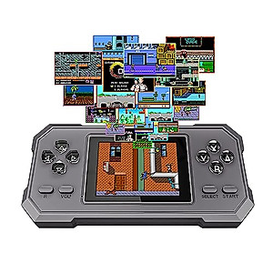520 in 1 Retro Games Mini Game Consoles Handheld Retro Game Console - Crystal Press Buttons Rechargeable and Controller AV TV Output Gift for Kids and Adults (Misty Gray)