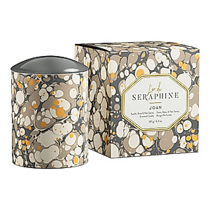 L'or de Seraphine Joan Scented Candle - Essential Oil Candle for Home, Notes of Suede, Rose, and Palo Santo, Sustainable Palm Wax, Clean, Long Lasting, Paraben-Free, 6.4oz
