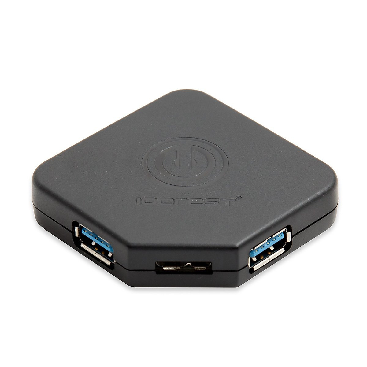 IOCrest USB 3.0 2 Port HUB & SD MicroSD Card Reader Ultra-Mini Compact Portable, SuperSpeed, Black SI-HUB50066