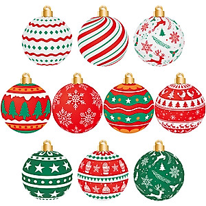 50 Pcs Christmas Cutouts Ornaments Colorful Christmas Ball Cardboard Cut Out Hanging Decorations for Holiday Christmas Tree Classroom Home Window Decor
