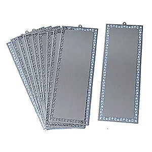 Blank Bookmark 100pcs Metal Bookmark with Dents for Sublimation Printing (Silver)