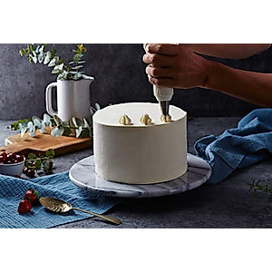 JEmarble Lazy Susan 10 inch Turntable with Aluminum Alloy Bearing, Smooth/Silent/Durable(White)(Premium Quality)