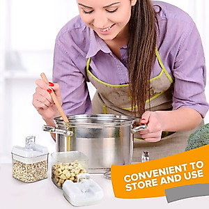 Cheer Collection Airtight Food Storage Containers, Kitchen Storage Containers for Pantry, Set of 12 Food Containers with Lids Airtight, Pantry Storage Containers & Organizers with Lids, 5L, White