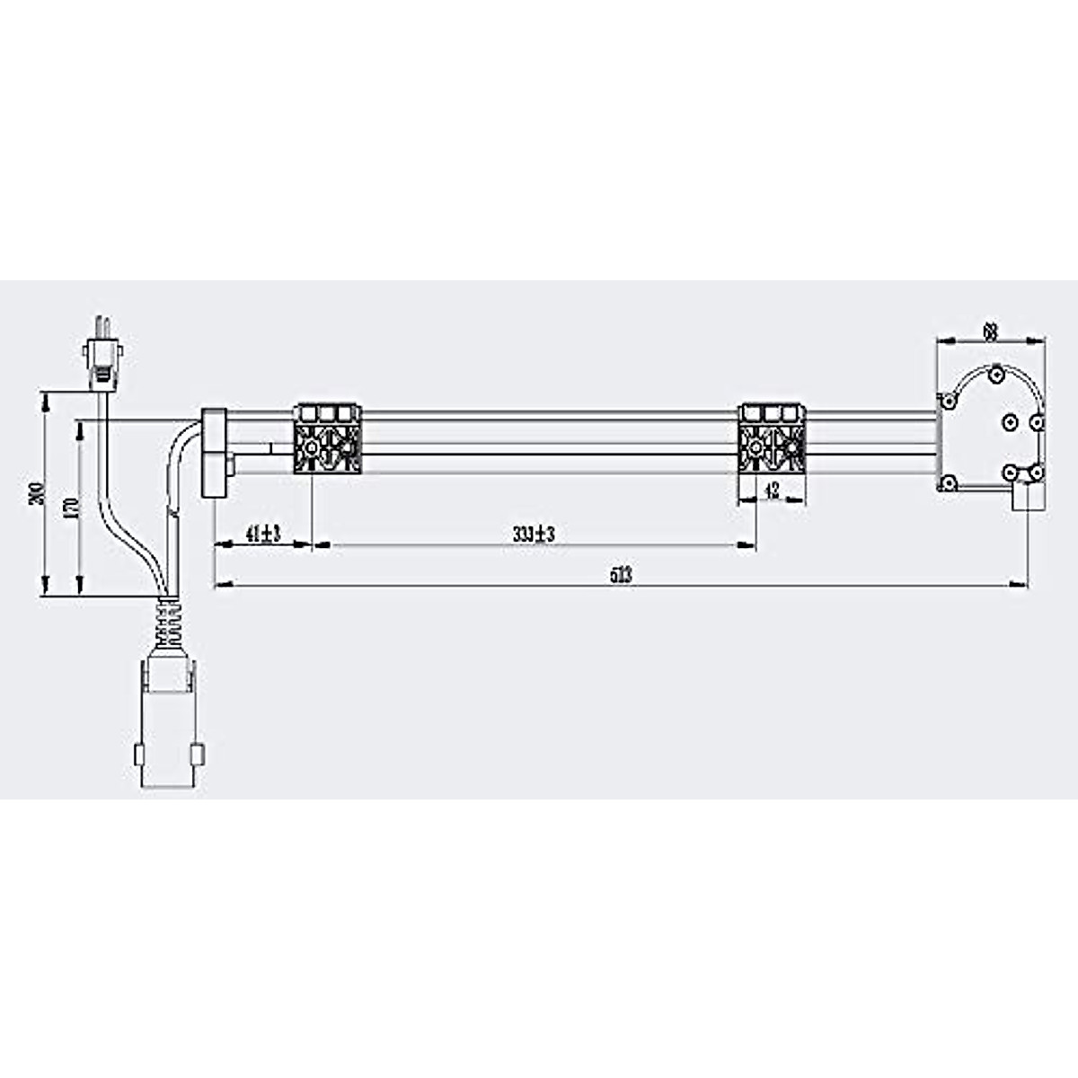 Fruhdi Power Recliner Mulin Motor Model ML18-017 Lift Chairs Actuator Kit Replacement