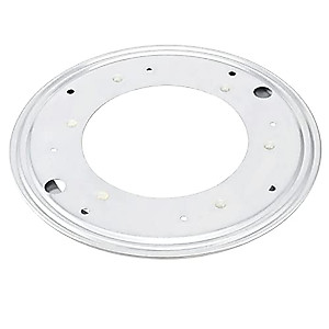 MOUYAT 4 Pack 12 Inch Lazy Susan Hardware, 1100lbs Capacity 5/16 Thick Heavy Duty Ball Bearings Turntable Base with Rubber Pads for 360 Degree Rotating Table, Display Plate, Serving Tray, Silver