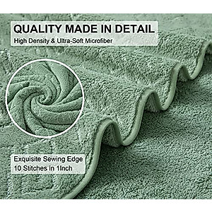 4 Pack Washcloths Set 13"x13",Premium Quality Towel Set for Bathroom, Hotel, Shower, Spa,Gym,Green Washcloths Set Soft and Absorbent & Quick Dry for Daily Use,Soft Microfiber Multipurpose Washcloths