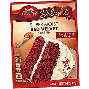 THREE (3) Cake Bundle Super Moist French Vanilla Cake, Super Moist Red Velvet Cake, Super Moist Strawberry Cake, Lot Set of 3 Items "There's Pudding in the mix!" Cake Mix .2 pack
