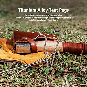 iBasingo 8pcs/lot 16.5cm Titanium Alloy Pegs Camping Tent Pegs 3MM Thicken Portable Elbow Grass Nail Tent Hardware A-Ti4003P