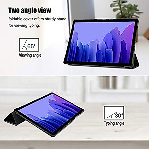 ProCase Smart Case for Galaxy Tab a7 10.4" 2022 2020 (SM-T509 T500 T503 T505 T507), Slim Light Cover Trifold Stand Hard Shell Folio Smart Case for Galaxy Tab A7 10.4 Inch 2022 2020 Tablet -Black