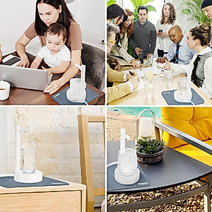 Water Dispenser for 5 Gallon Bottle Intelligent Desktop Water Dispenser Countertop for Universal Bottles with Drying Mat Electric Water Pump Smart Table Water Dispenser for Bedside, Office(White)