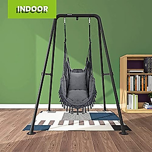 Taleco Gear Swing Stand, Hammock Chair Stand Max Load 330lbs, Heavy Duty Hammock Stand,Outdoor or Indoor Hanging Chair Stand only,Hammock Chair not Include(Black)